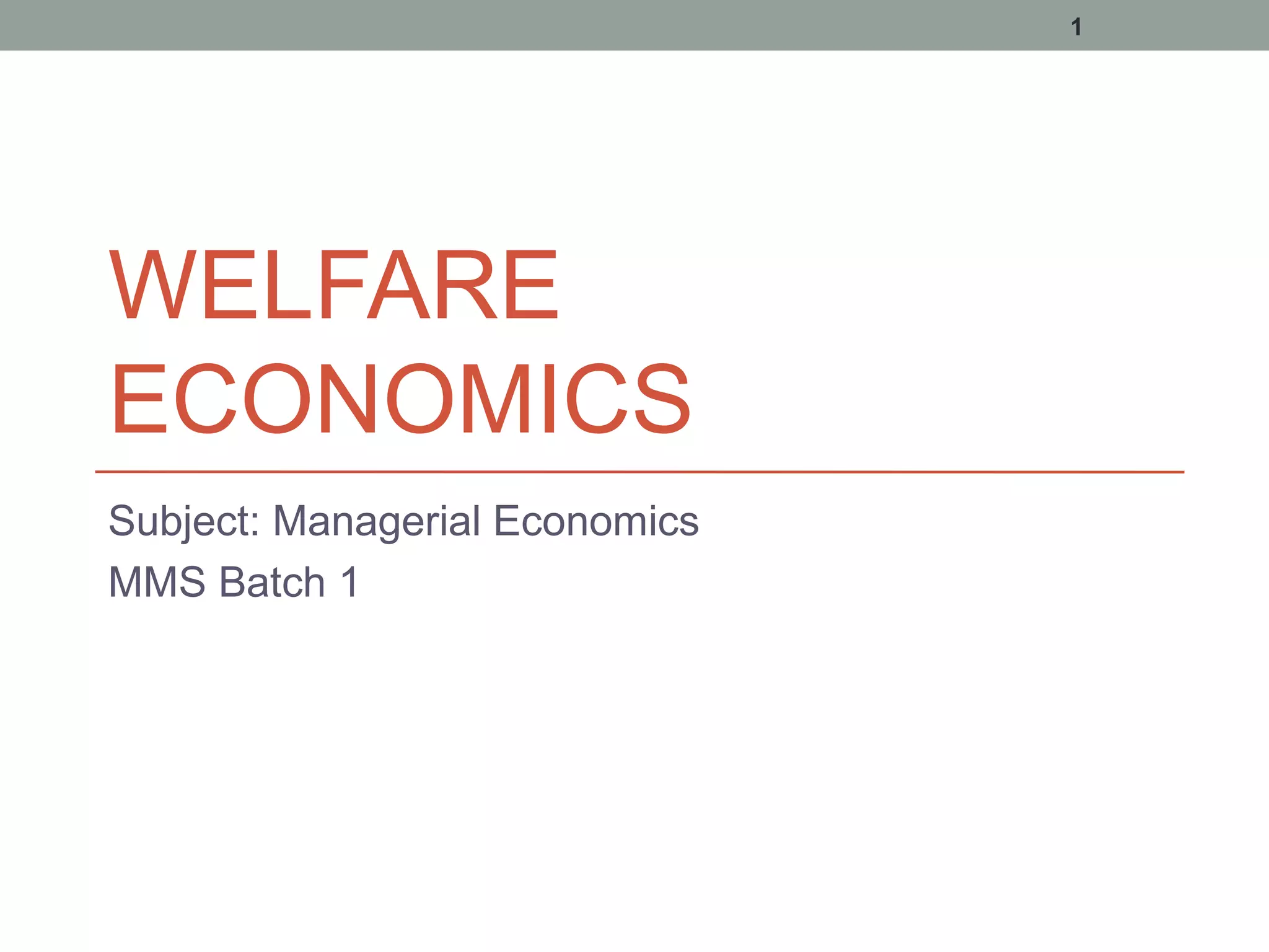 Welfare eonomics final | PPT