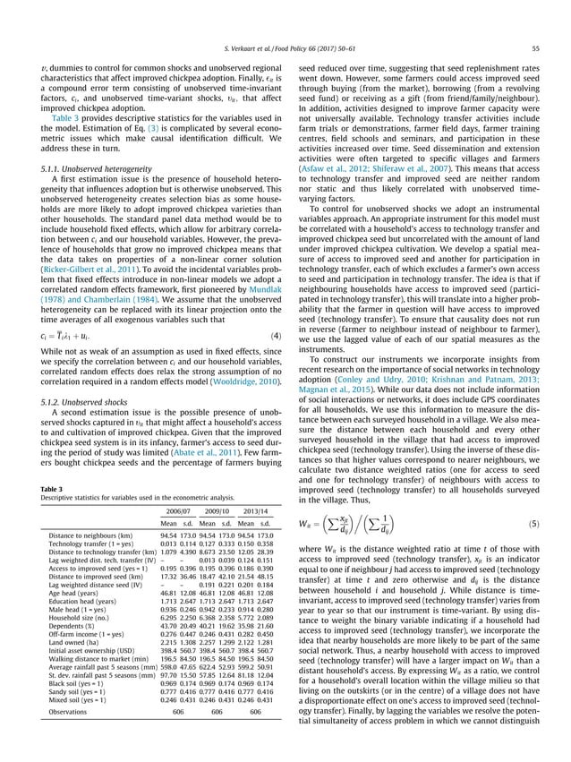Welfare impacts of improved chickpea adoption a pathway for rural ...
