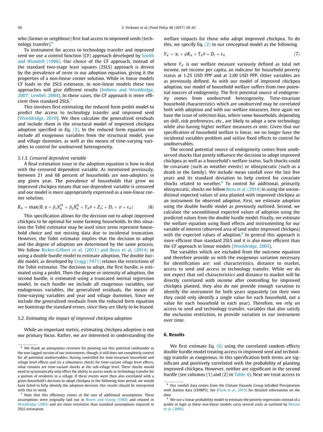 Welfare impacts of improved chickpea adoption a pathway for rural ...