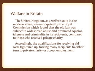 Welfare in britain | PPT