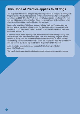 Welfare of dogs act information | PDF