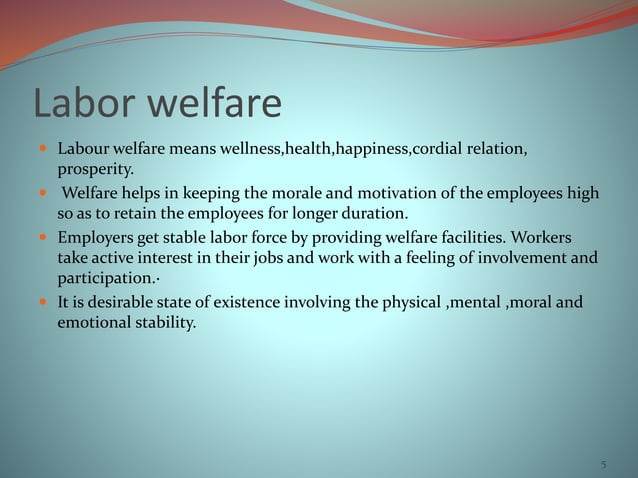 Welfare ppt | PPTX | Human Resources | Business