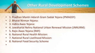 Welfare schemes for agriculture & rural development | PPT