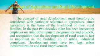 Welfare schemes for agriculture & rural development | PPT
