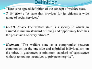 Welfare State Definition