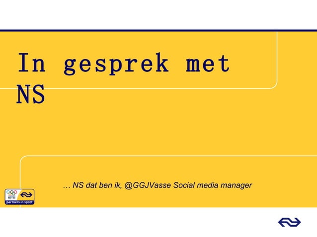 In gesprek met NS | PPT