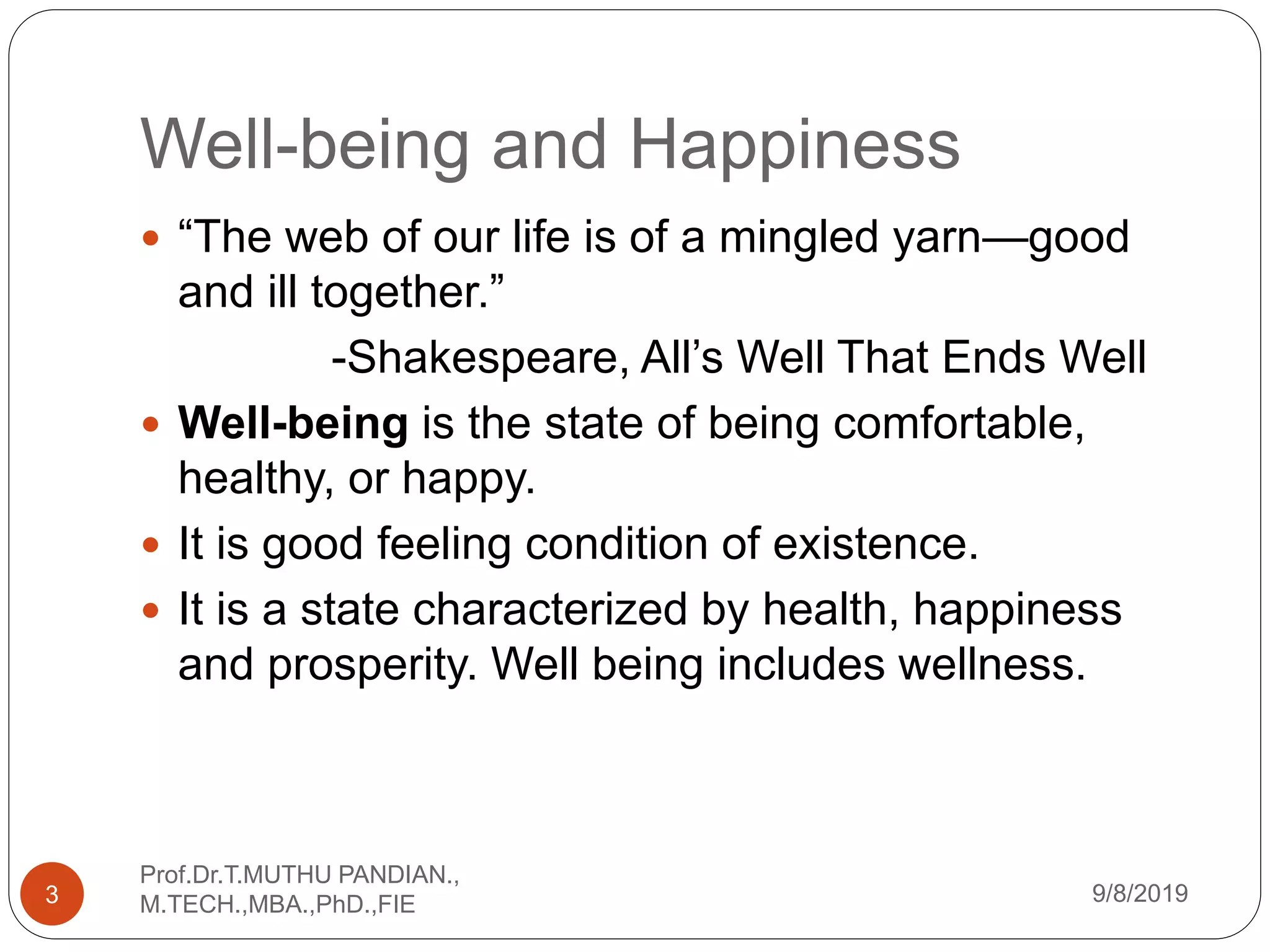 Well being and Happy life | PPTX