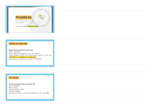 Well Grounded Python Coding - Revision 1 (Day 1 Handouts) | PPT