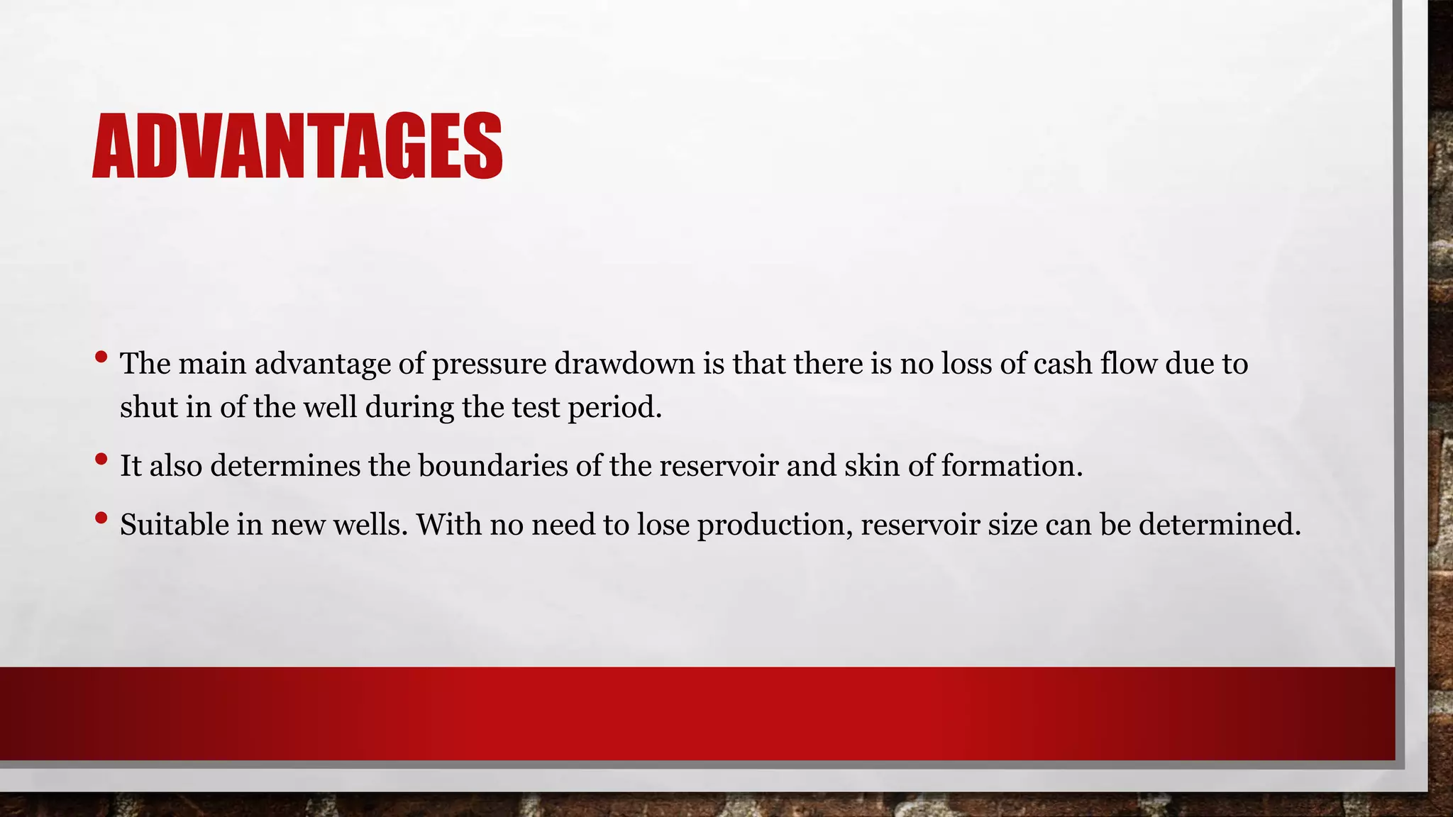 Pressure Draw Down Test | PPTX