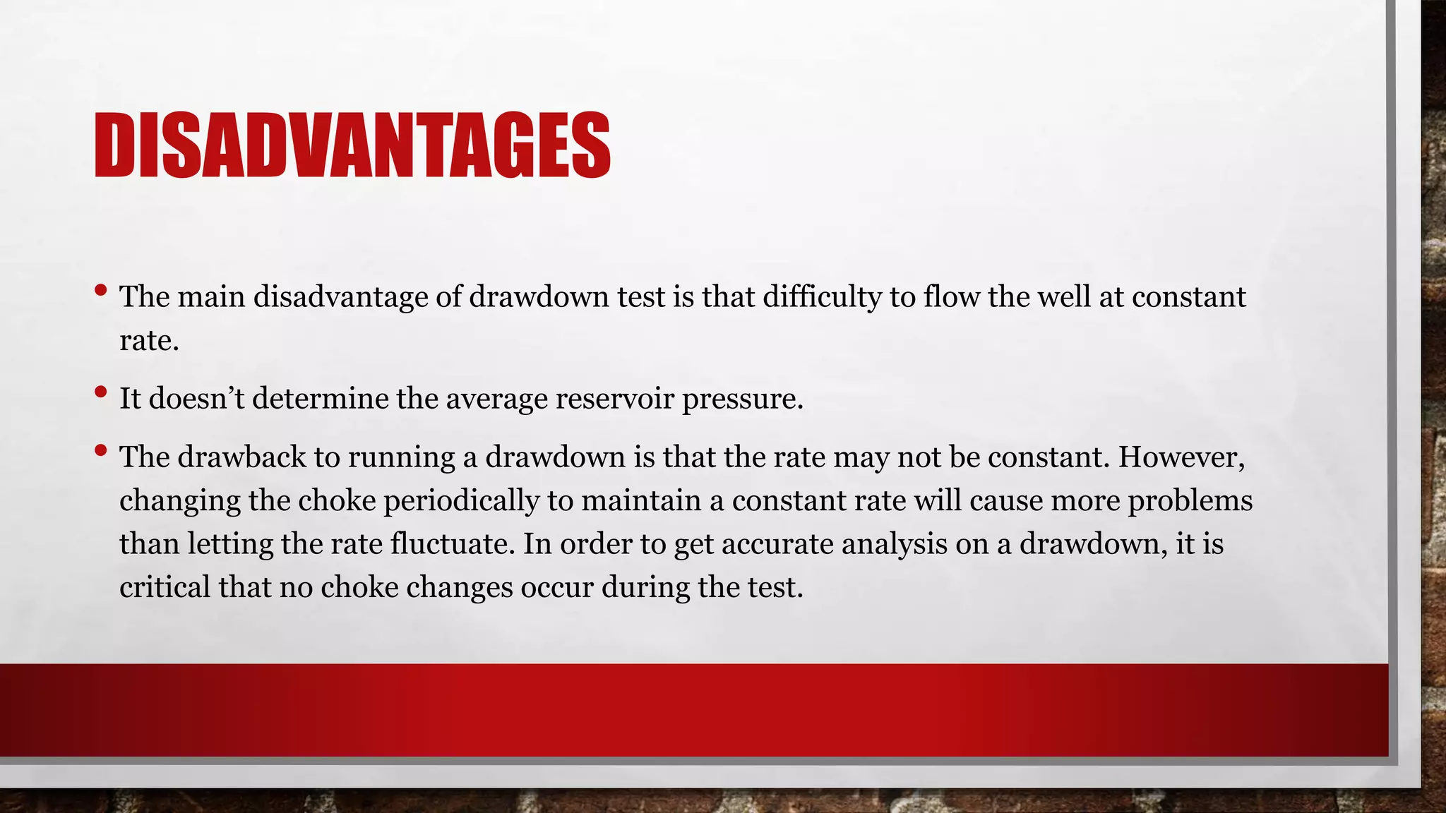 Pressure Draw Down Test | PPTX