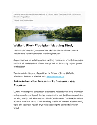 Welland River Floodplain Mapping - June Consultation Summary Report | PDF