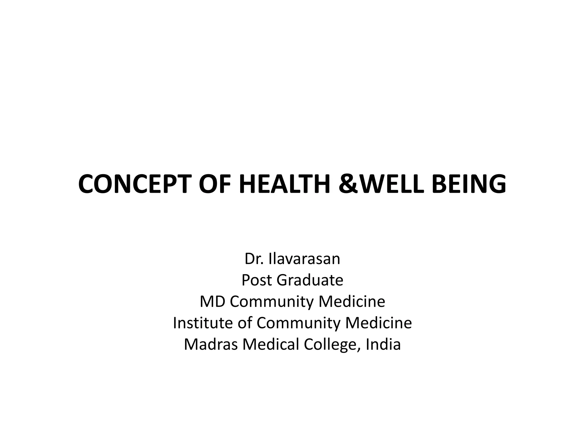 concept of Well being | PPTX
