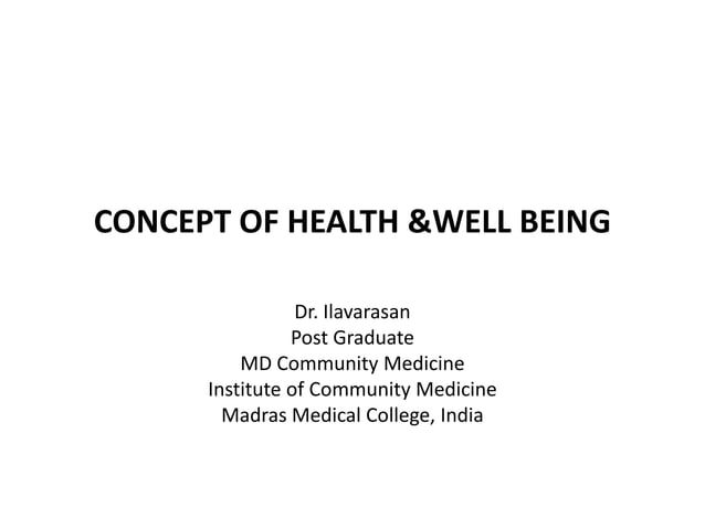 concept of Well being | PPTX