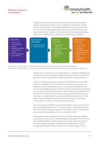 Wellbeing strategies in the workplace | PDF