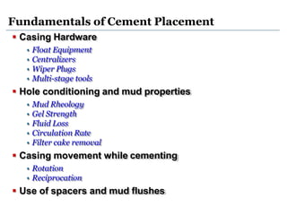 Oil Well cementing , Main components of cementing. pptx | PPTX