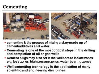 Oil Well cementing , Main components of cementing. pptx | PPTX