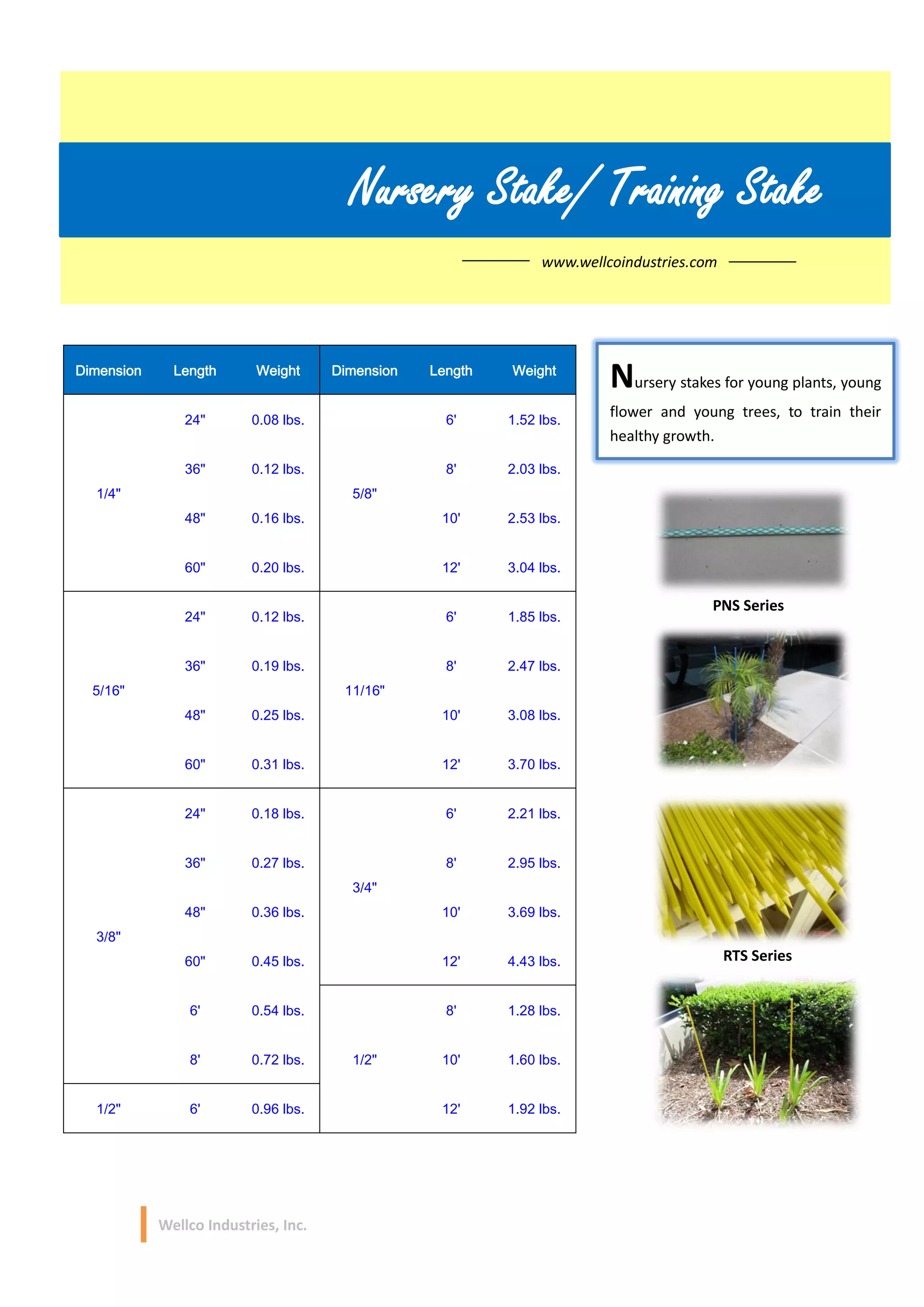 Raspberry Stake, Tree stake, Nursery Stake