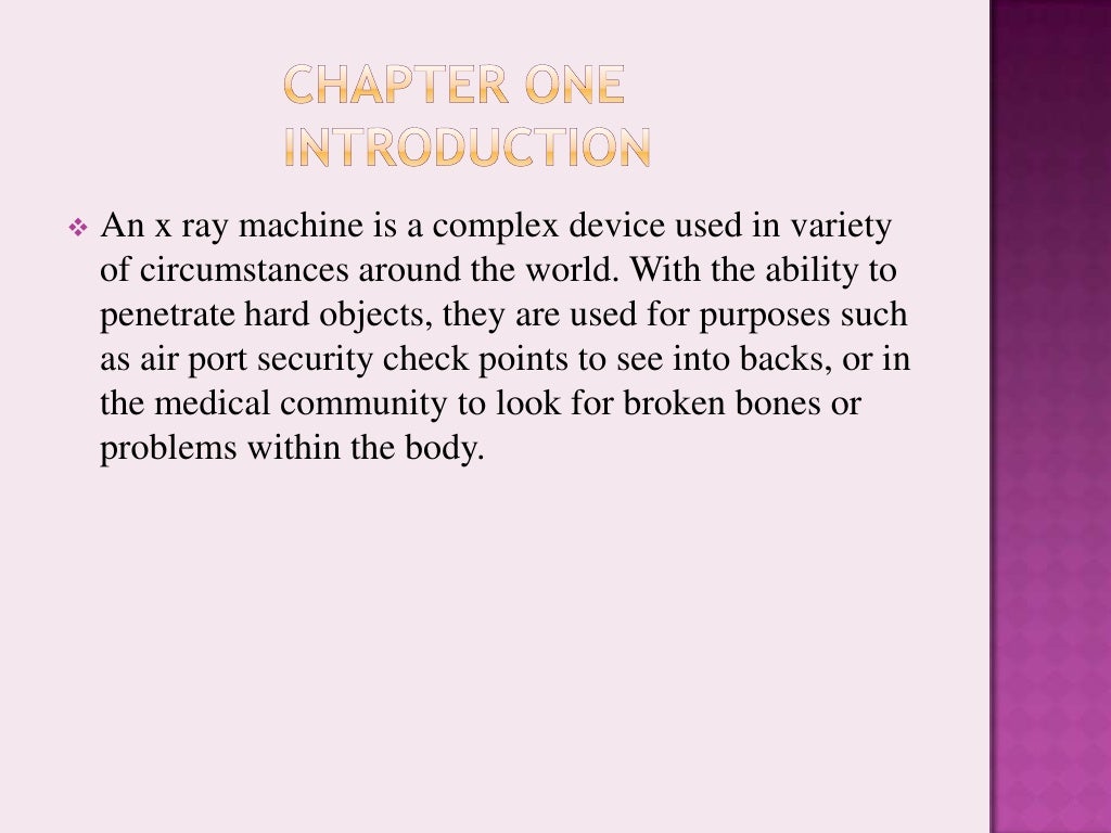 x ray machine ppt