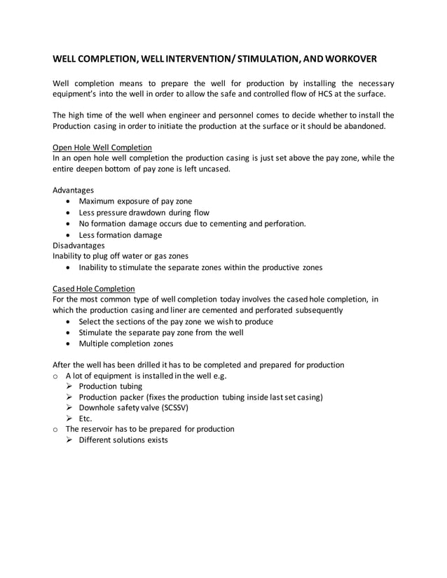 WELL COMPLETION, WELL INTERVENTION/ STIMULATION, AND WORKOVER | DOCX