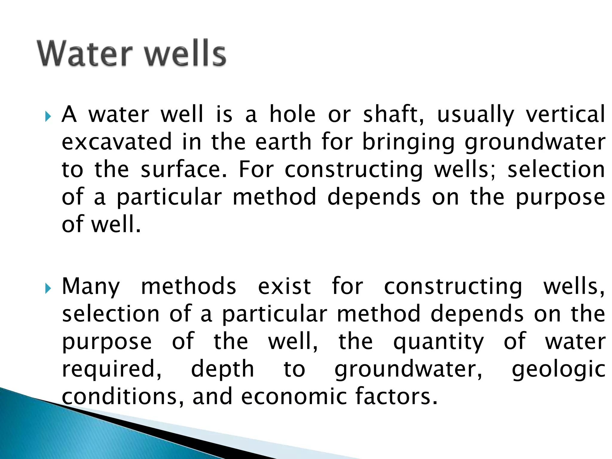 W ell construction drilling equipment used for well construction | PPTX