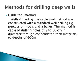 W ell construction drilling equipment used for well construction | PPTX