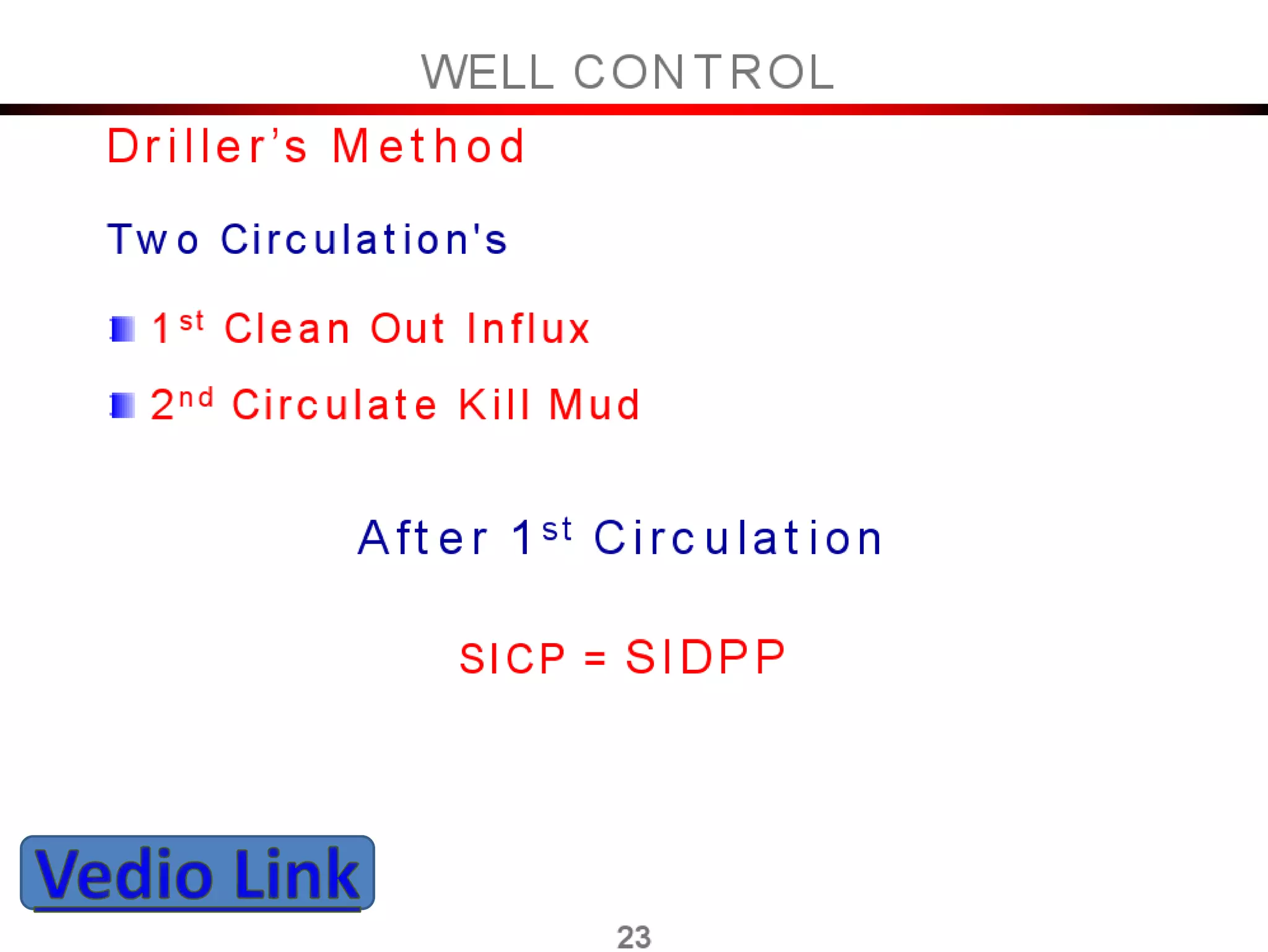 Well Control - Driller Method | PPSX