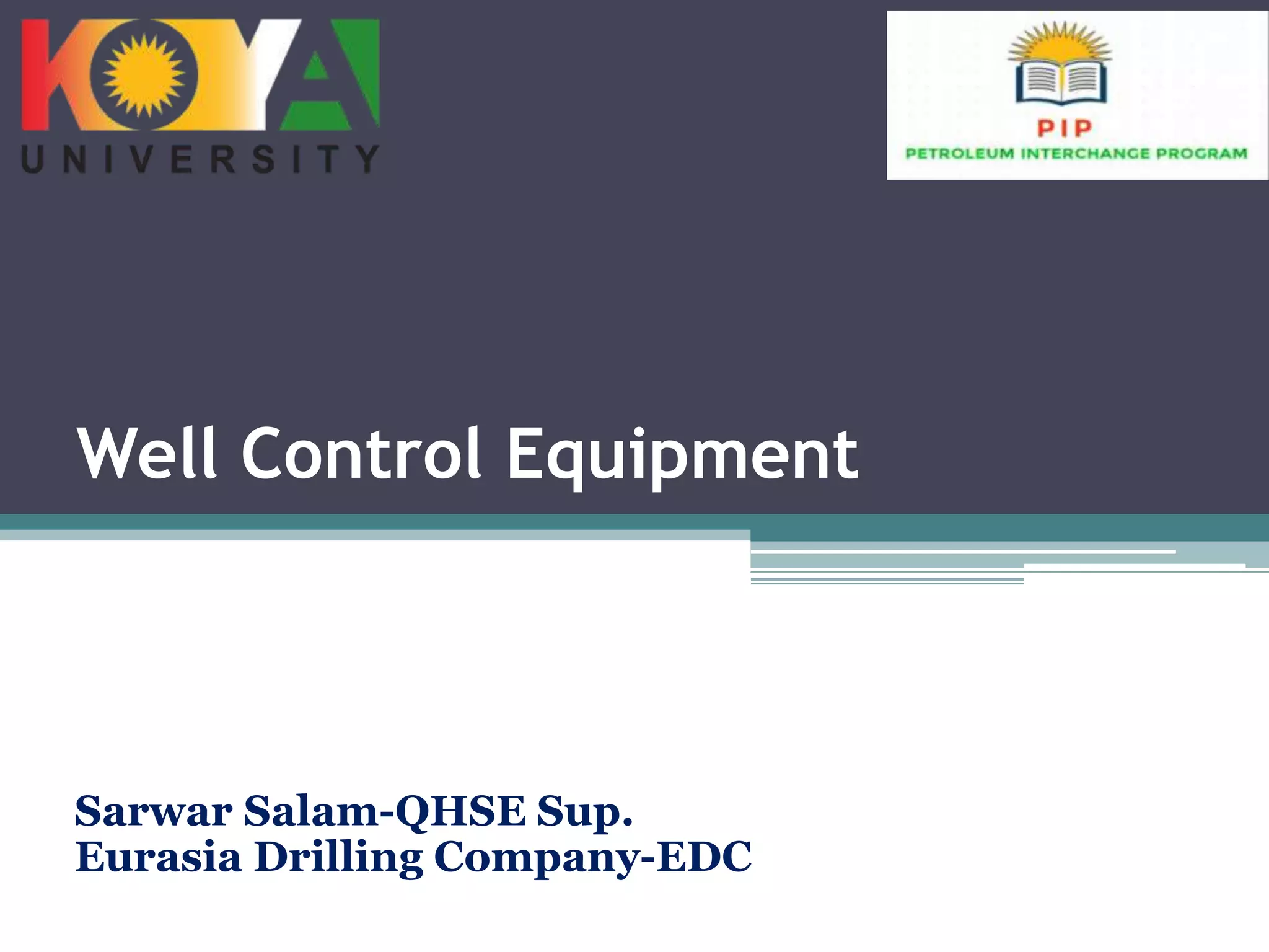Well control equipment | PPTX