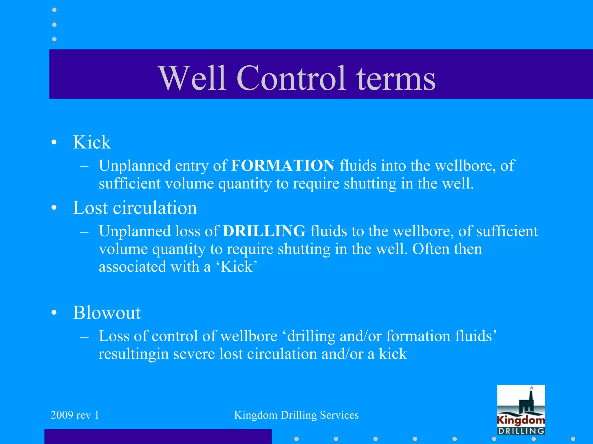 Well control intro presentation | PDF