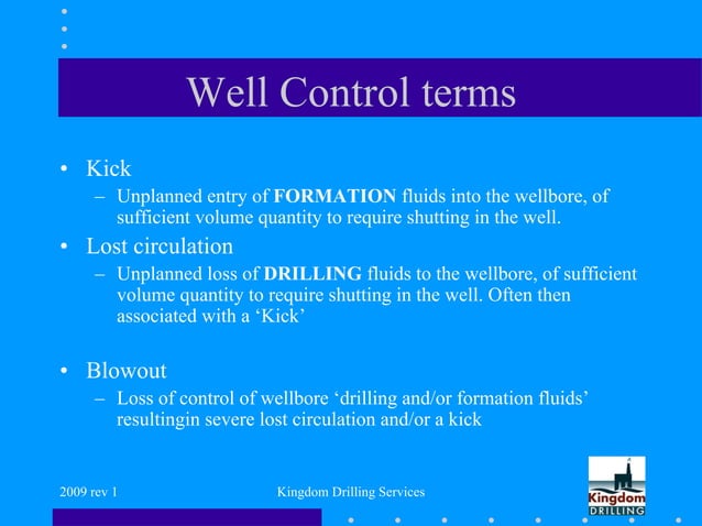 Well control intro presentation | PDF