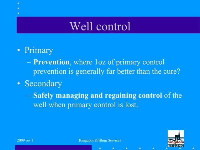 Well control intro presentation | PDF