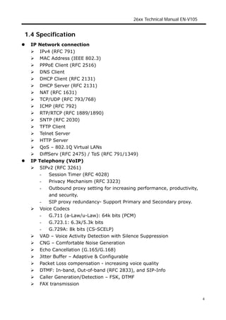Wellgate 26xx Series VoIP Gateway | PDF
