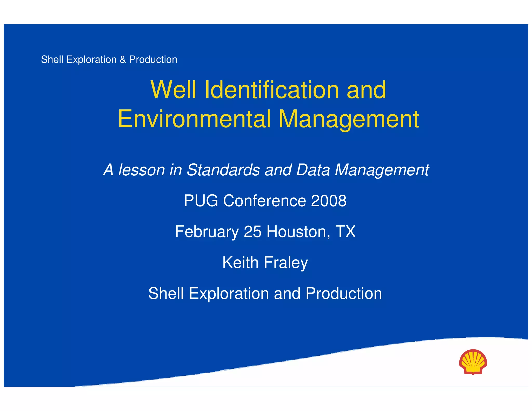 Well identification and environmental management | PDF