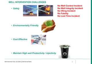 well Intervention operation in oil and gas sector | PDF