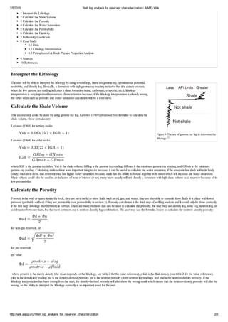 Well log analysis for reservoir characterization aapg wiki | PDF