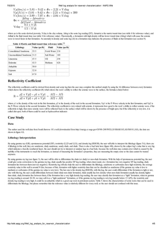 Well log analysis for reservoir characterization aapg wiki | PDF