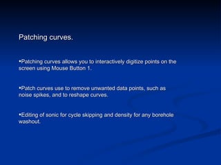 Well log data processing | PPT