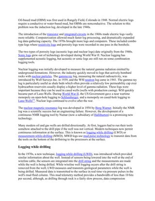 Well logging | DOCX