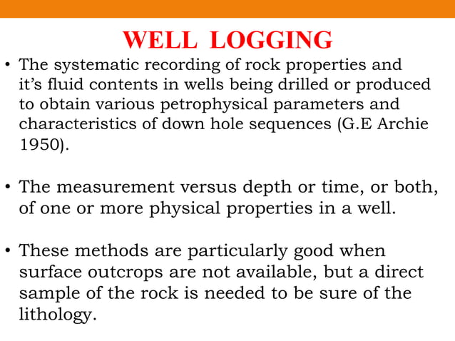 Well logging | PPTX