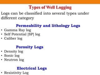 Well logging | PPTX