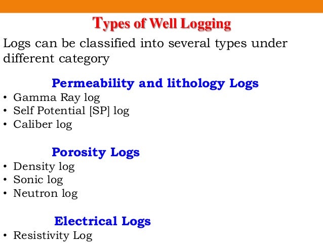 Well logging
