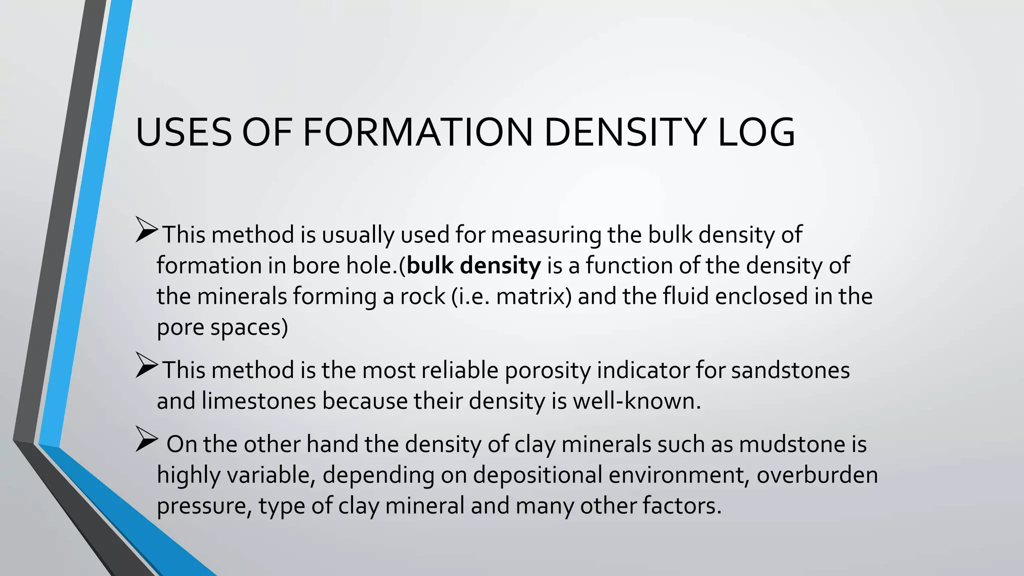 Density log and its uses | PPTX