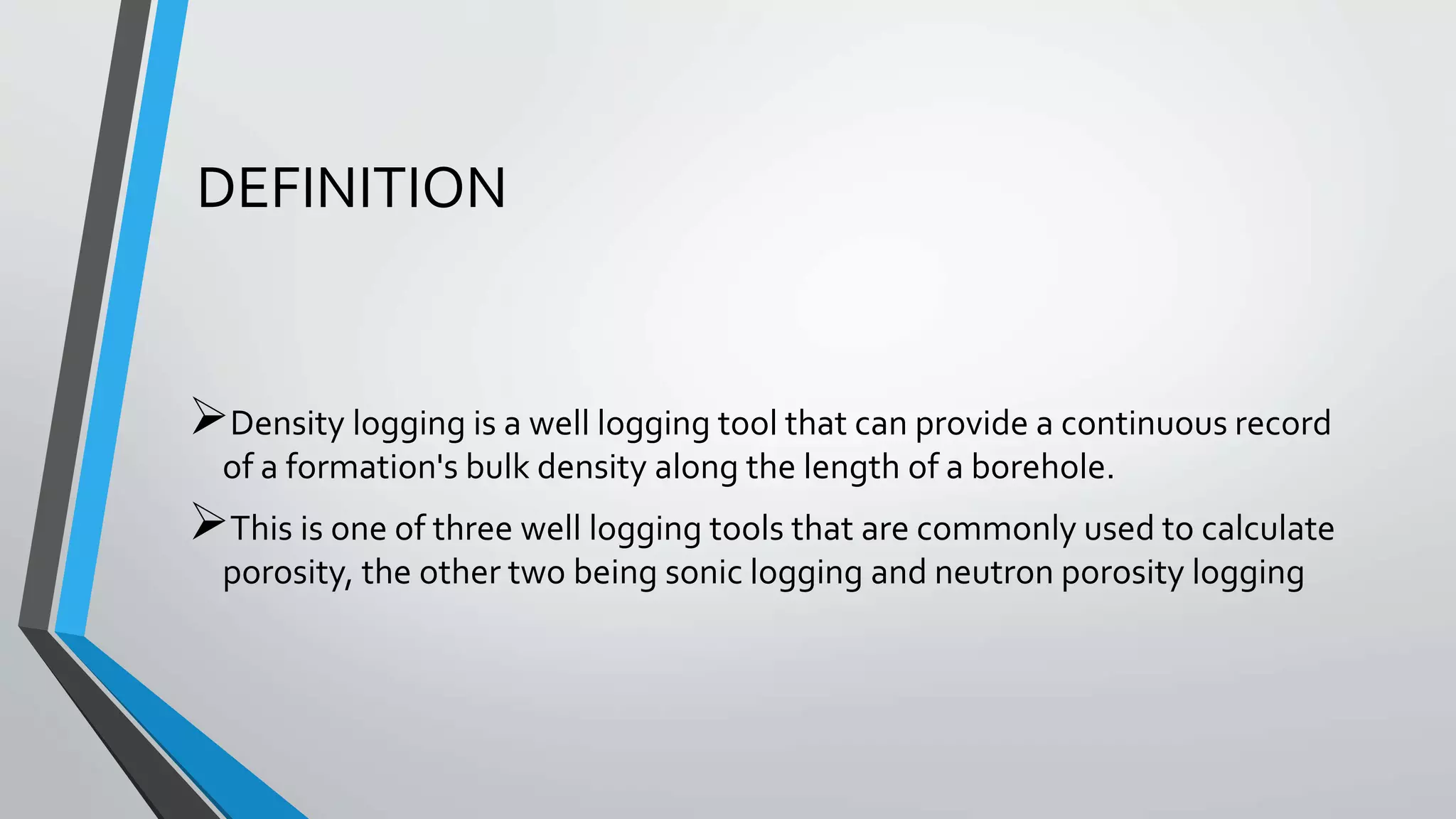Density log and its uses | PPTX