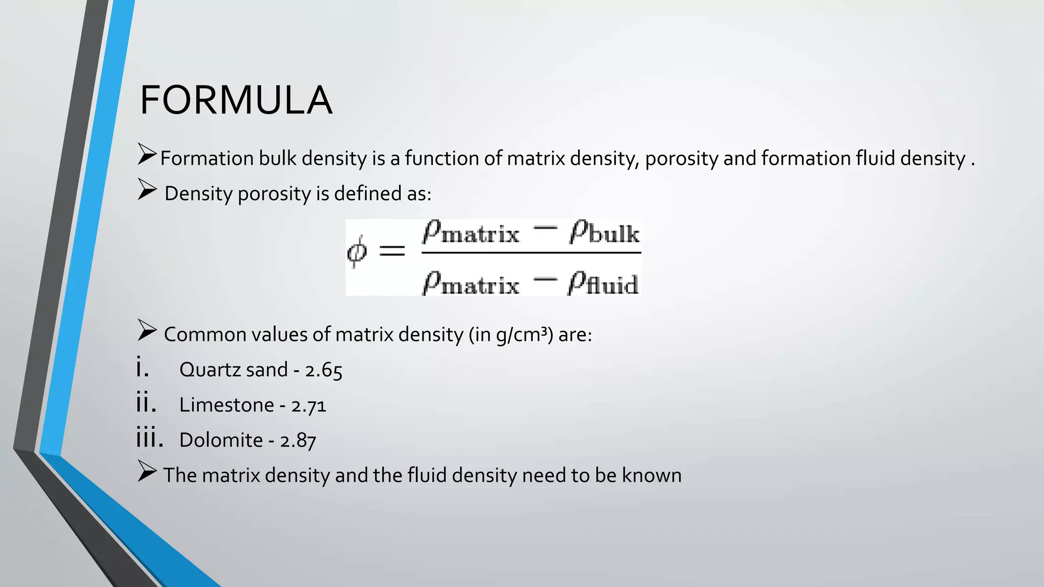 Density log and its uses | PPTX | Geology | Science