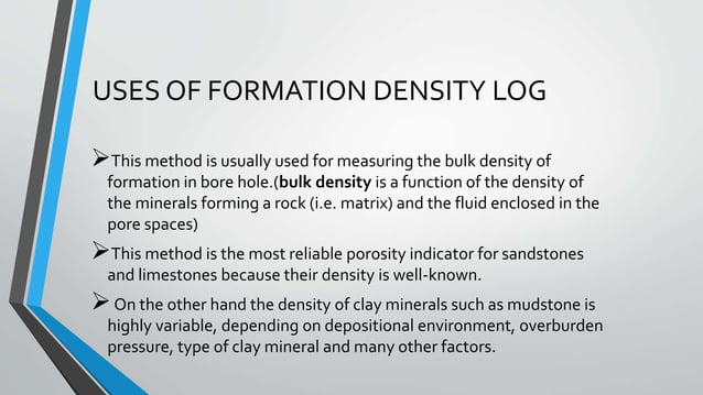 Density log and its uses | PPTX | Geology | Science