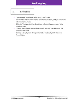 Well logging summary and Interpretation | PDF | Woodworking | Arts and Crafts