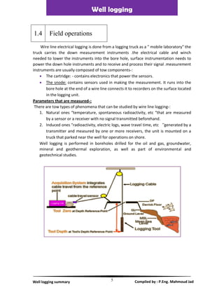 Well logging summary and Interpretation | PDF