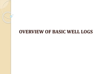 Well logs | PPTX