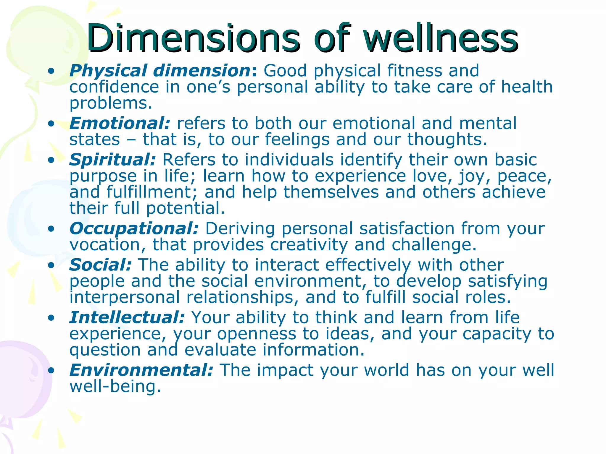 Health and Wellness | PPT