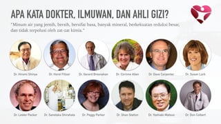 Kangen Water, Air Alkali, Antioksidan Tinggi, Micro Clustered | PPT