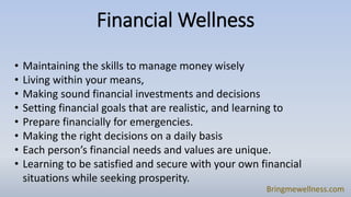 Wellness - definition and dimensions | PPTX